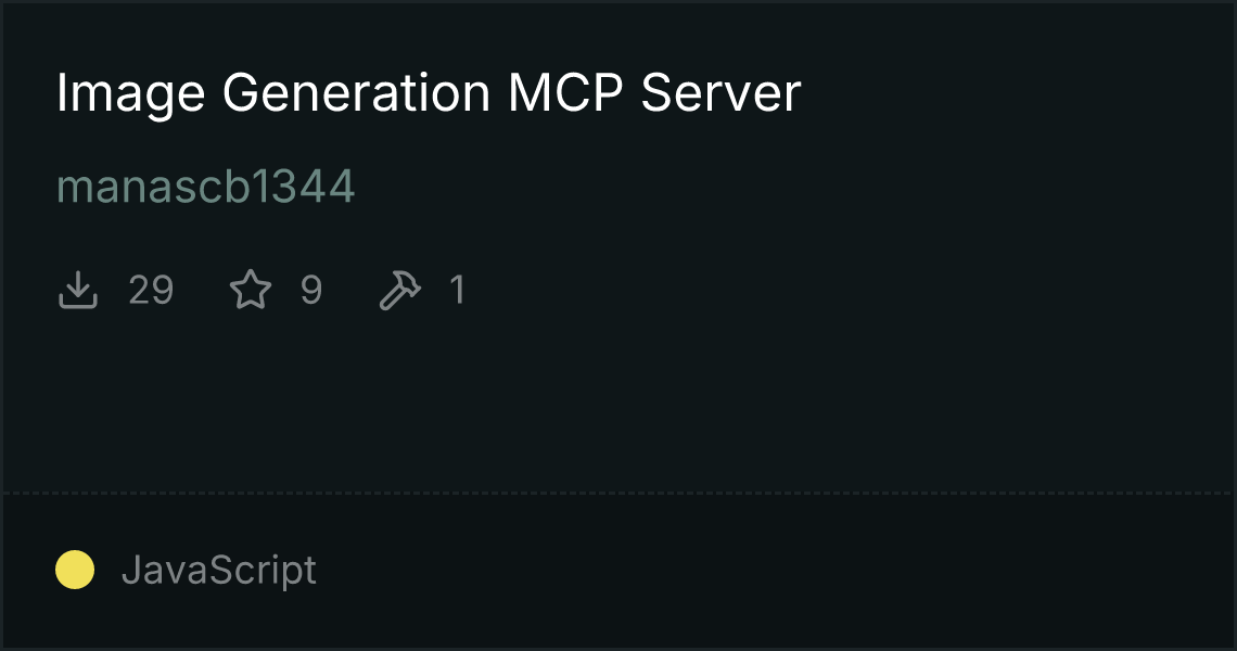 Score | Image Generation MCP Server | Glama