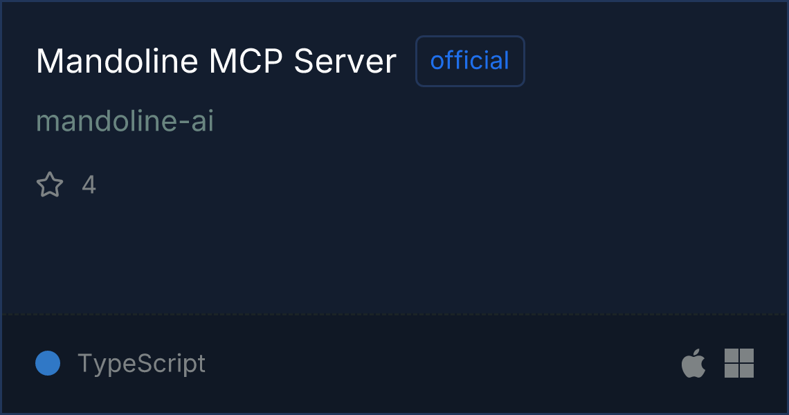Mandoline MCP Server | Glama