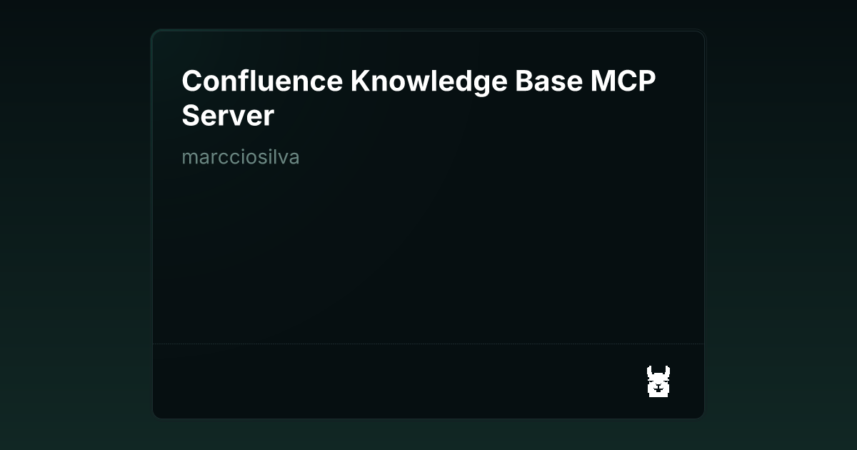Confluence Knowledge Base MCP Server by marcciosilva | Glama