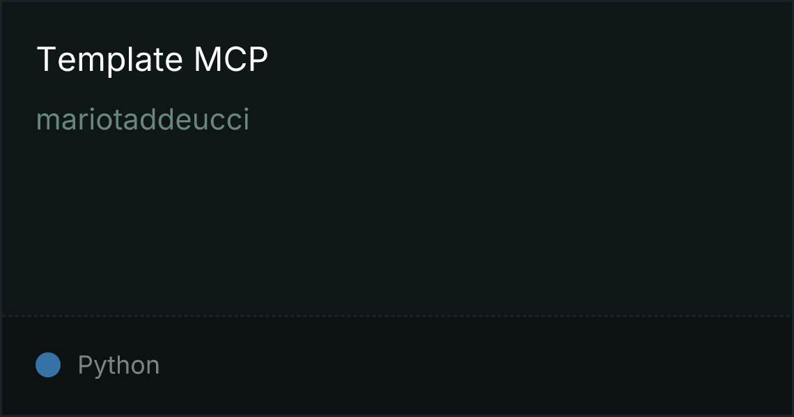 Template MCP | Glama