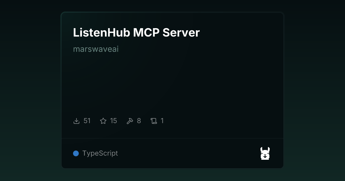 Score | ListenHub MCP Server | Glama
