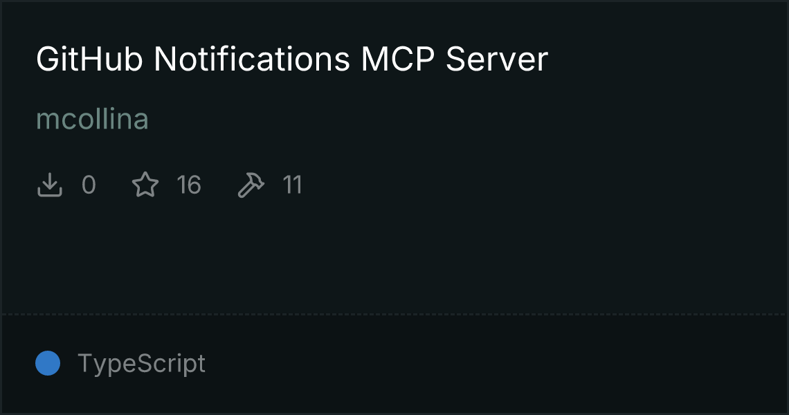 GitHub Notifications MCP Server | Glama