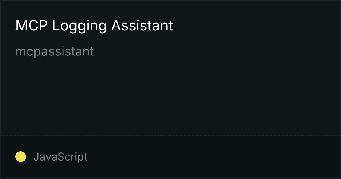 MCP Logging Assistant by mcpassistant | Glama