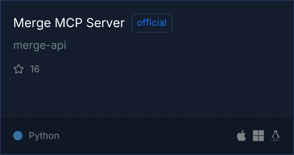 Merge MCP Server | Glama