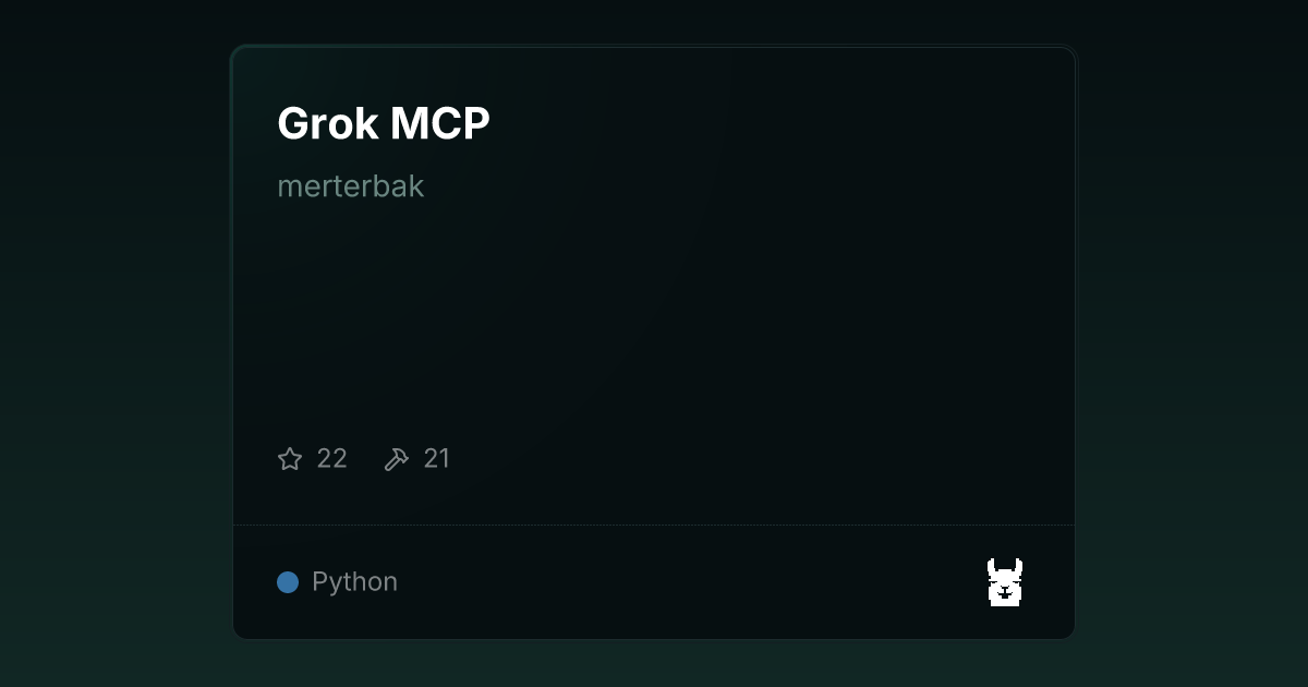 Score | Grok MCP | Glama