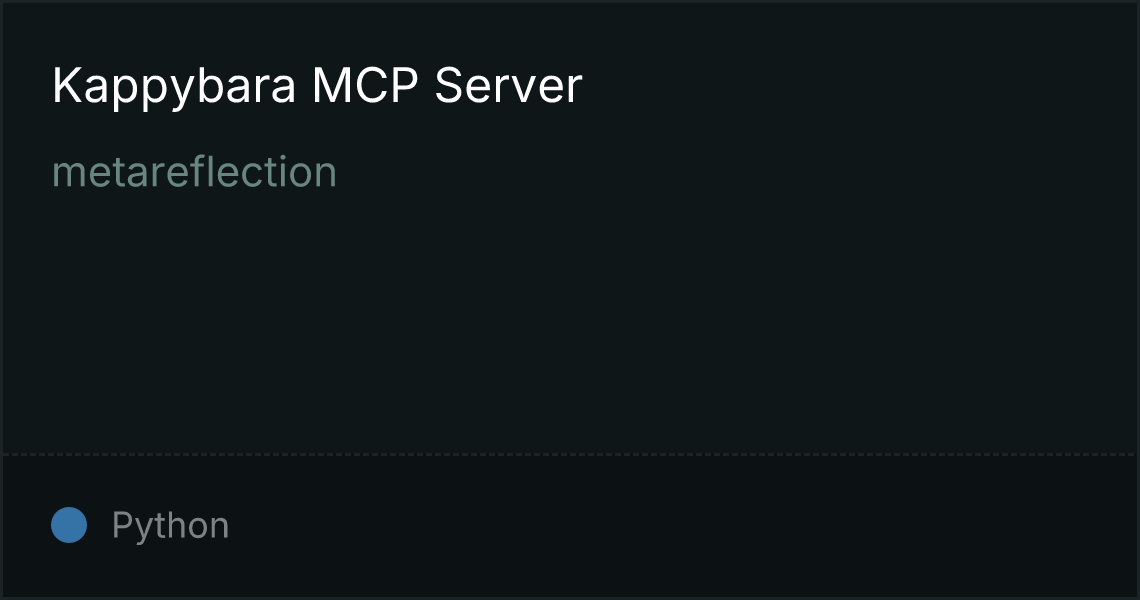 Kappybara MCP Server | Glama