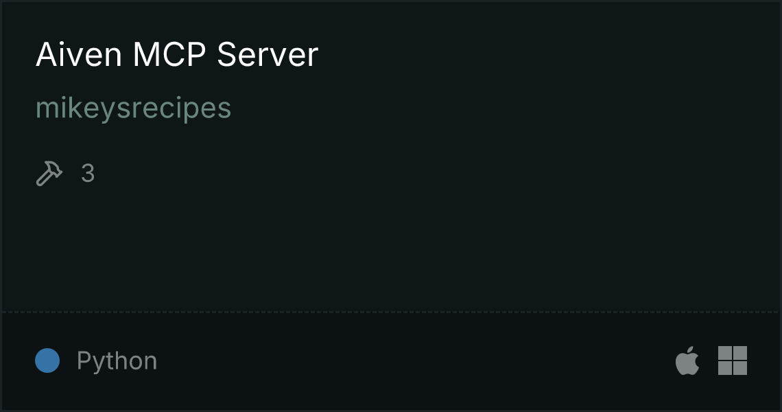 Aiven MCP Server | Glama