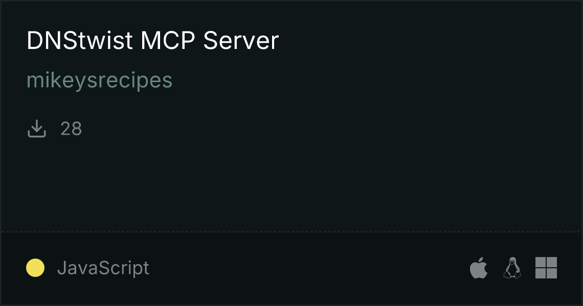DNStwist MCP Server | Glama
