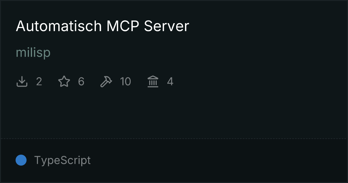 Schema | Automatisch MCP Server | Glama