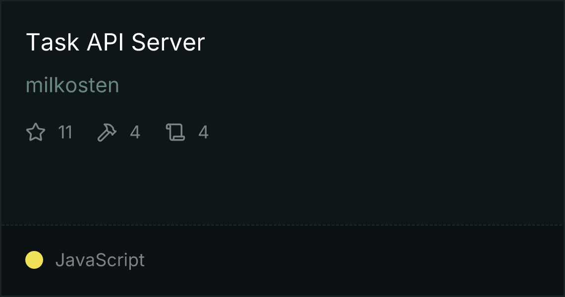 Task API Server by milkosten | Glama