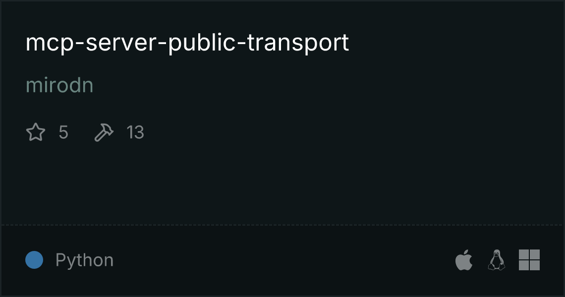 mcp-server-public-transport by mirodn | Glama