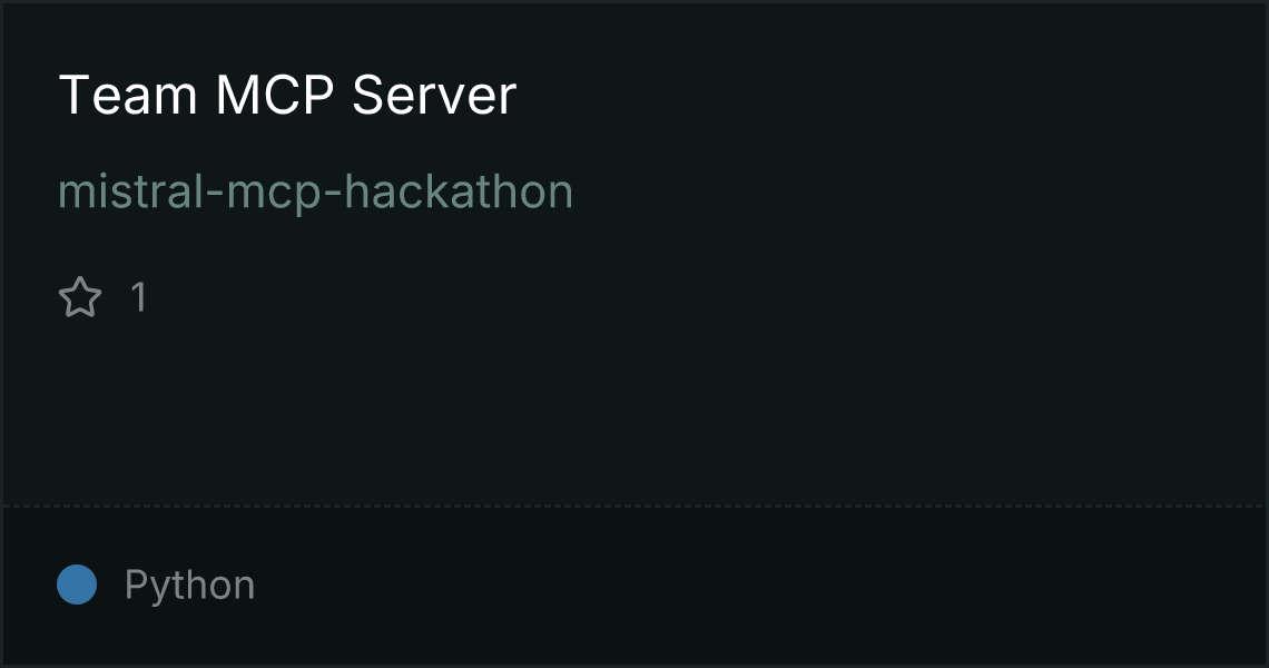 Team MCP Server | Glama