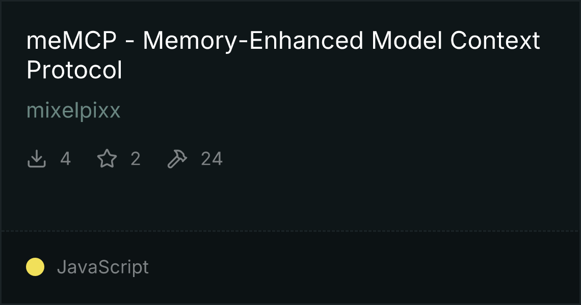 Inspect | meMCP - Memory-Enhanced Model Context Protocol | Glama