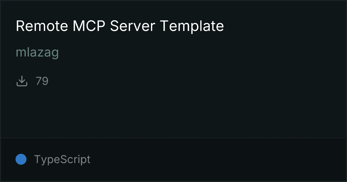 Remote MCP Server Template | Glama