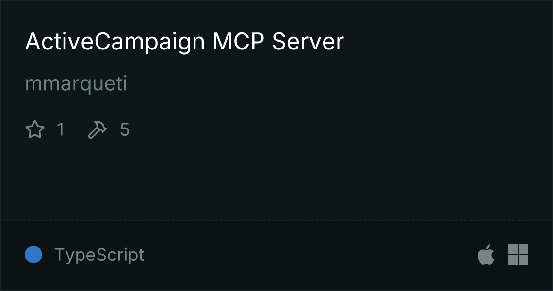 ActiveCampaign MCP Server | Glama