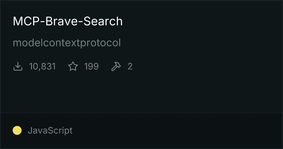MCP-Brave-Search by modelcontextprotocol | Glama