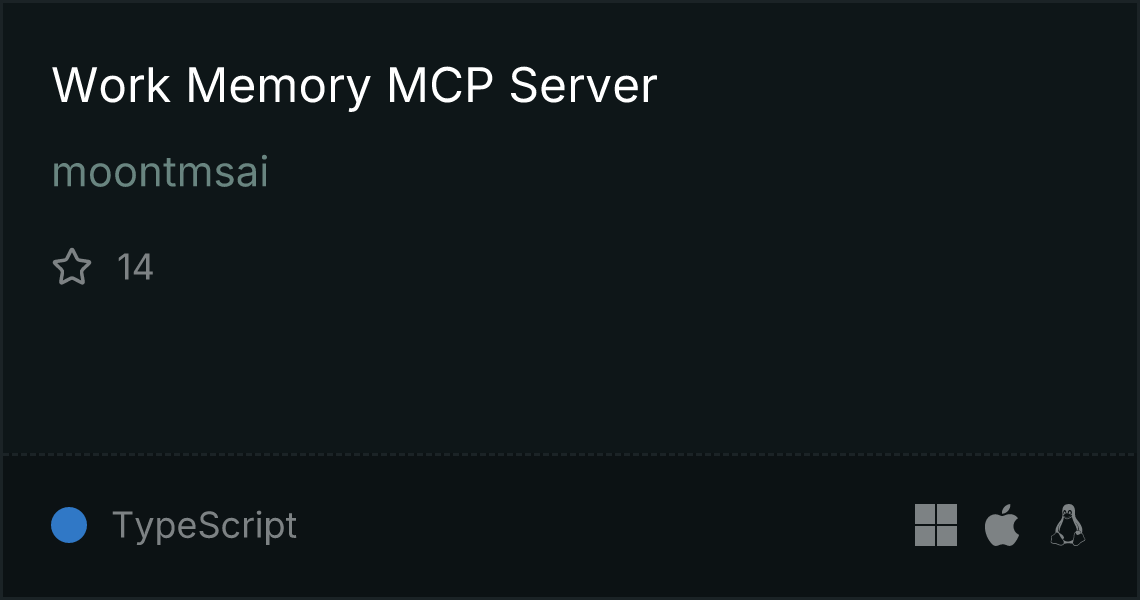 Schema | Work Memory MCP Server | Glama
