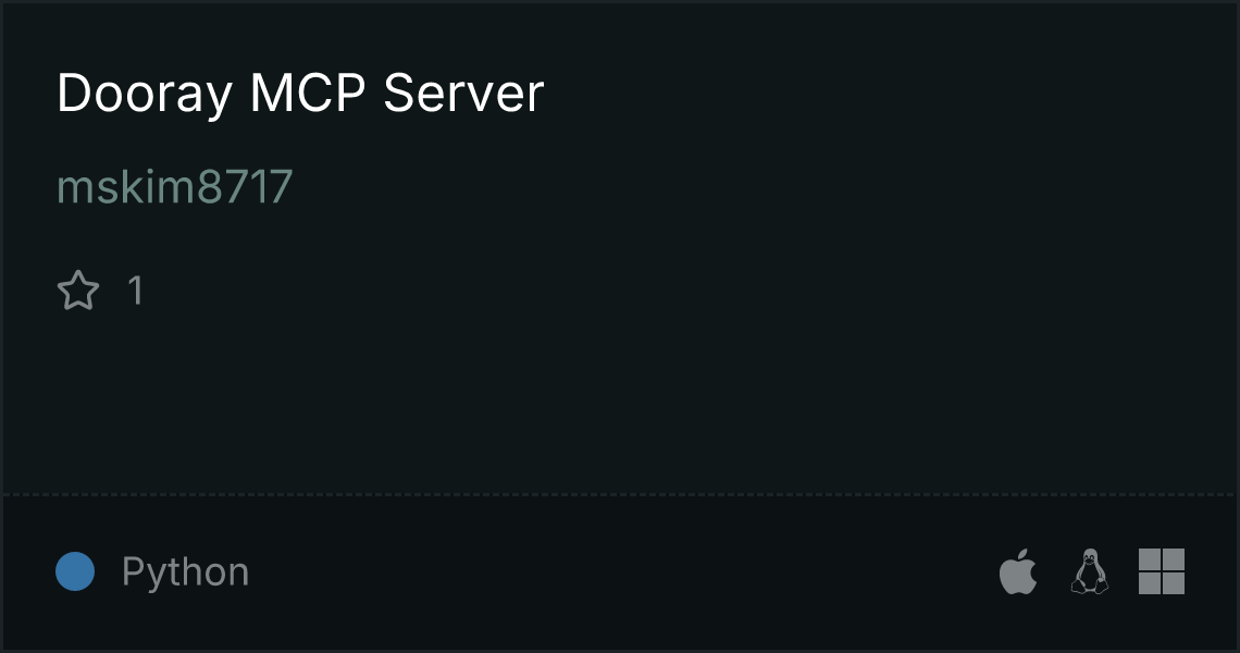 Score | Dooray MCP Server | Glama