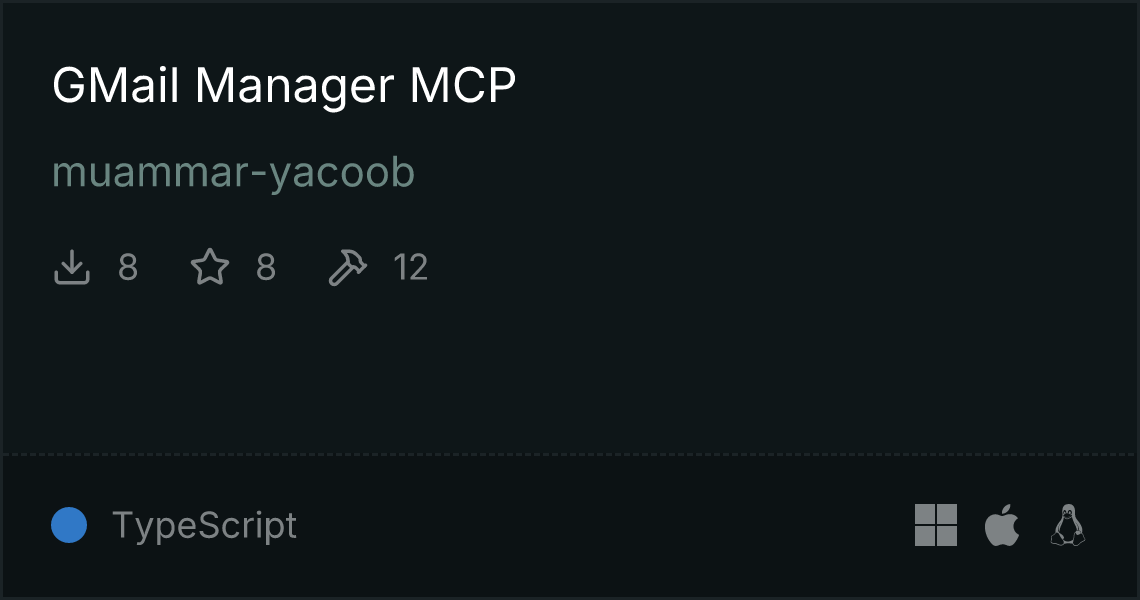 GMail Manager MCP by muammar-yacoob | Glama