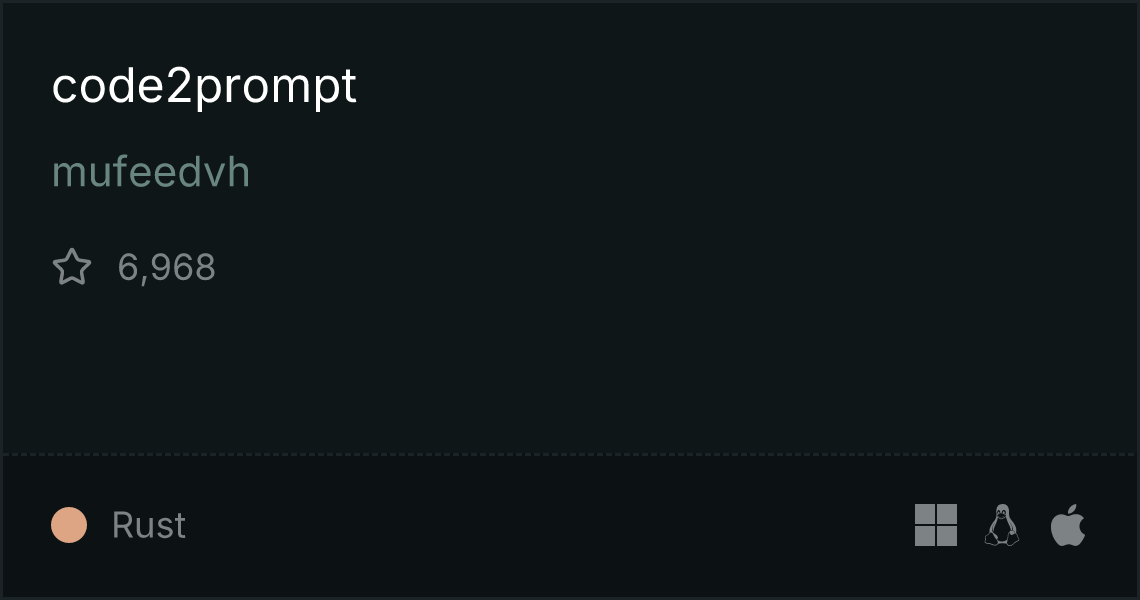 code2prompt by mufeedvh | Glama