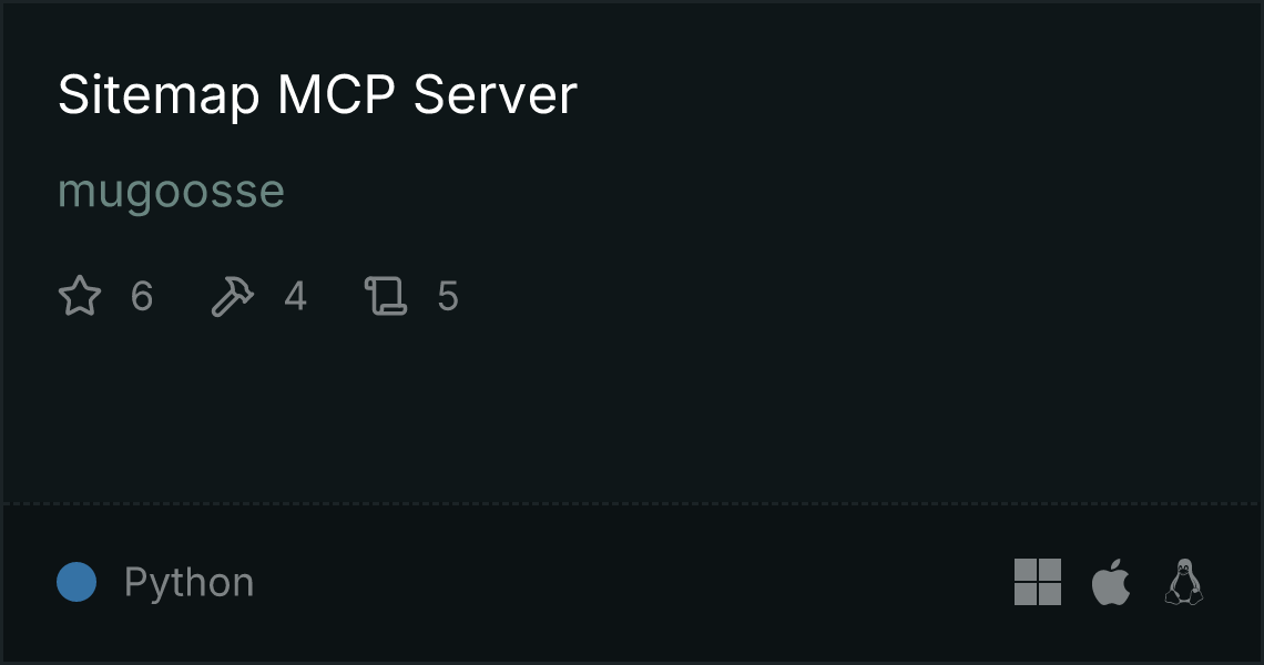 Sitemap MCP Server | Glama