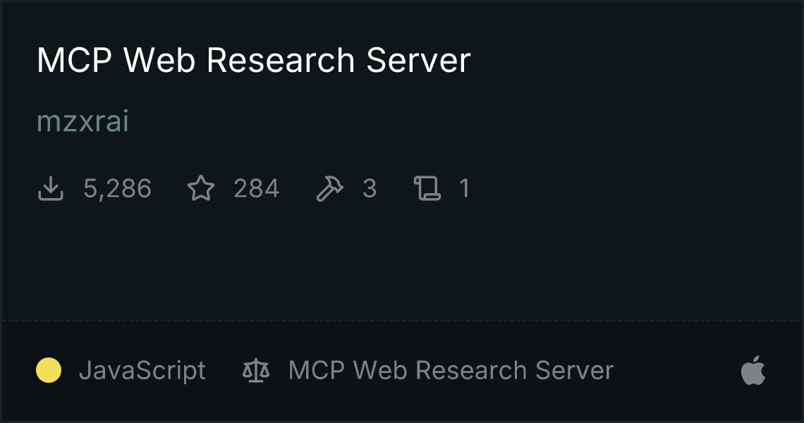 MCP Web Research Server | Glama