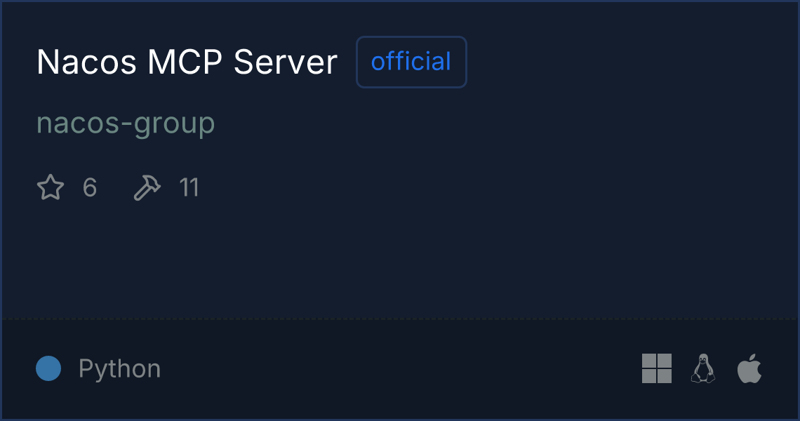 Nacos MCP Server | Glama