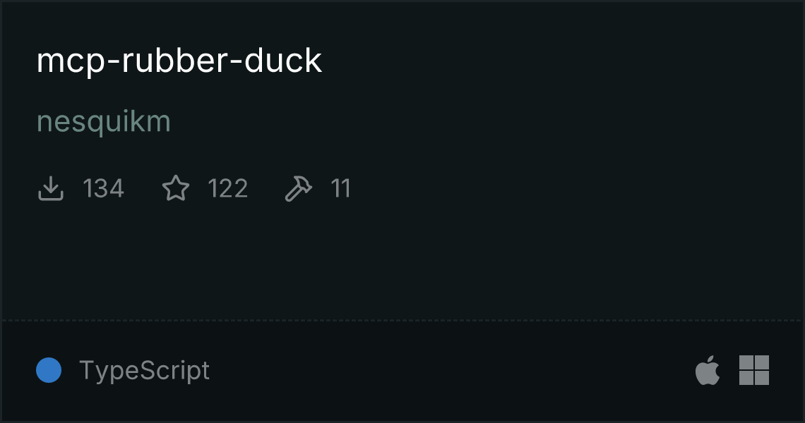 mcp-rubber-duck by nesquikm | Glama