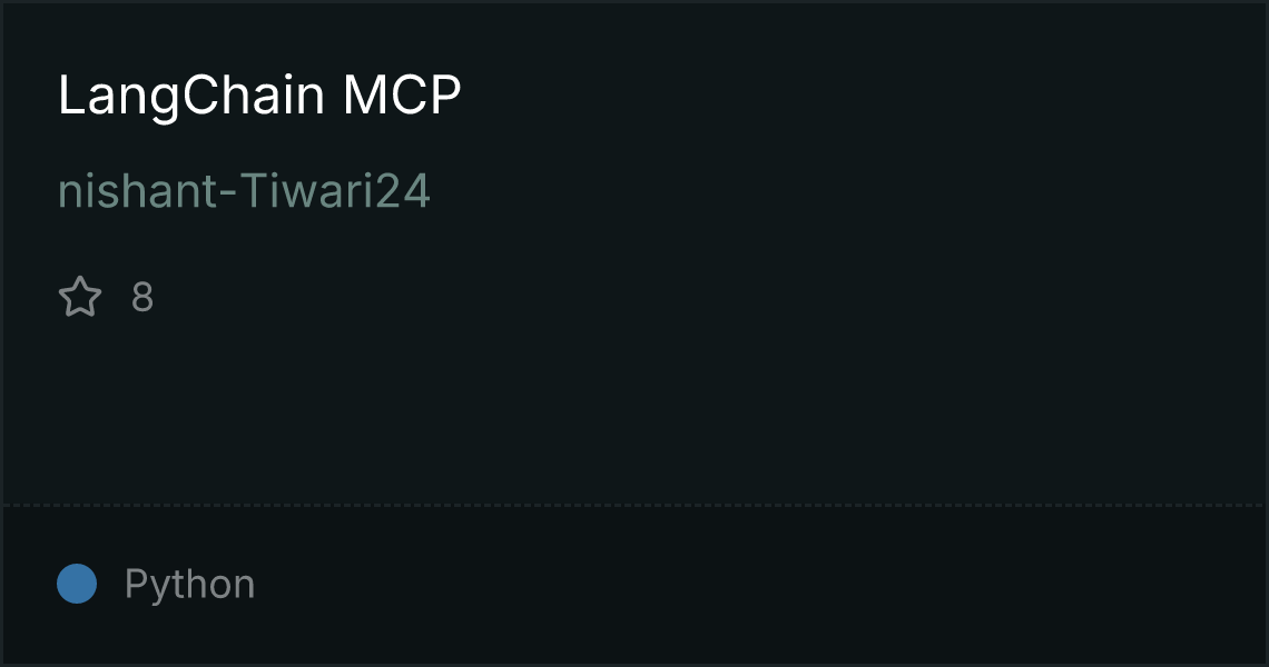 LangChain MCP | Glama