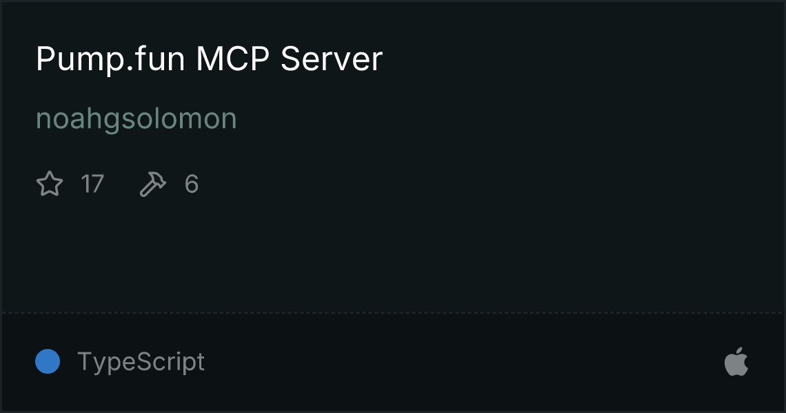 Pump.fun MCP 服务器 by noahgsolomon | Glama
