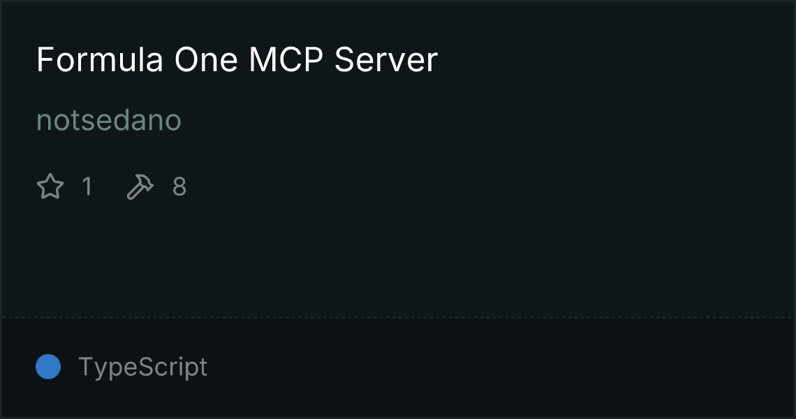 Formula One MCP Server | Glama