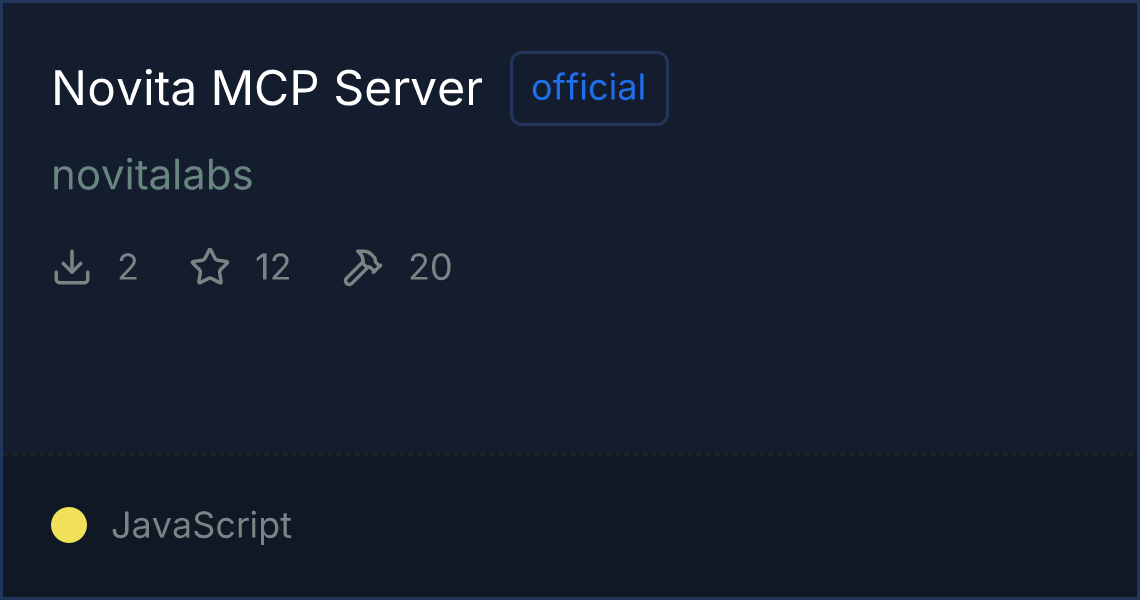 Novita MCP Server | Glama