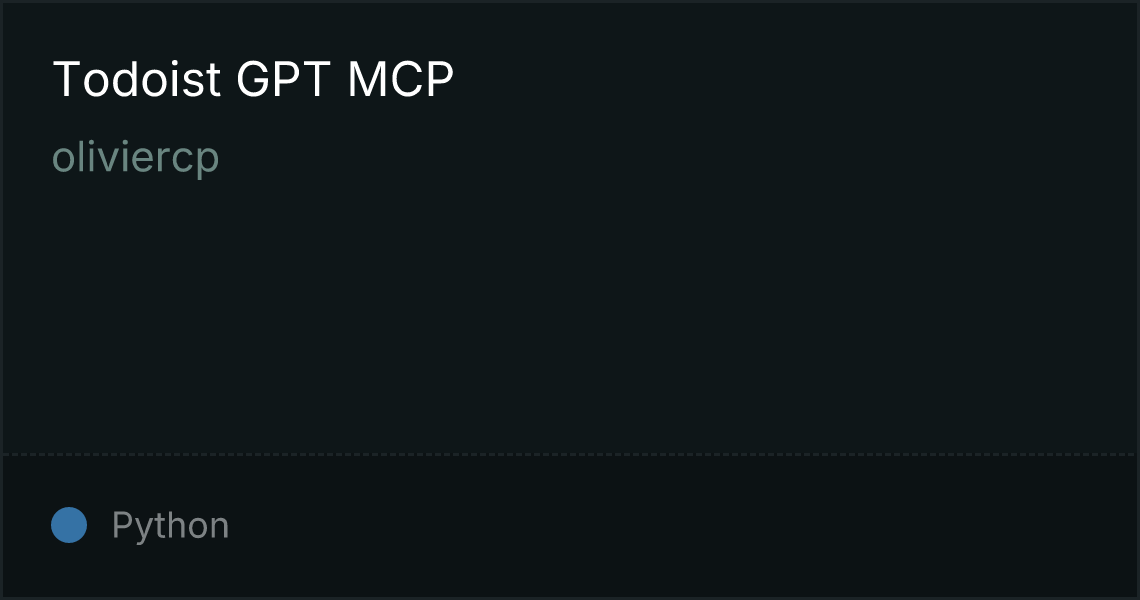 Schema | Todoist GPT MCP | Glama