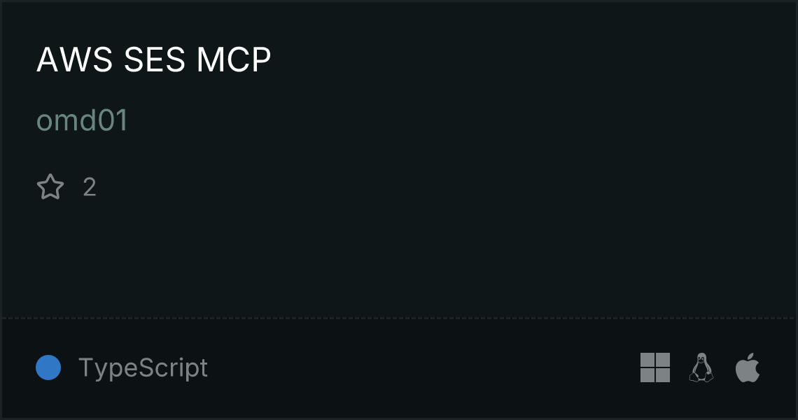 AWS SES MCP by omd01 | Glama