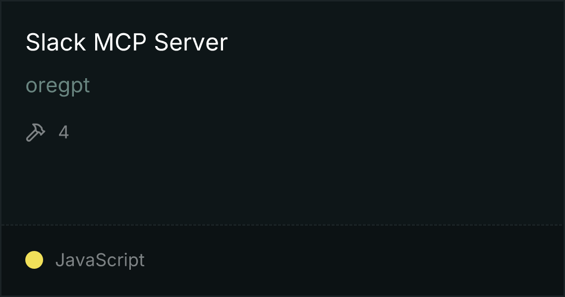Inspect | Slack MCP Server | Glama