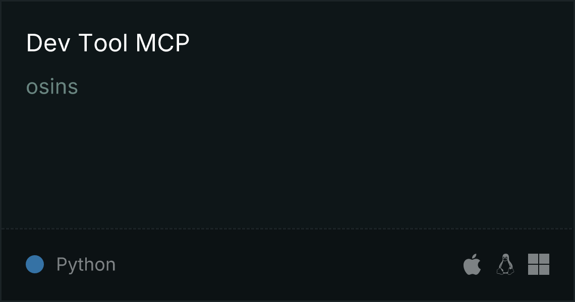 Dev Tool MCP by osins | Glama