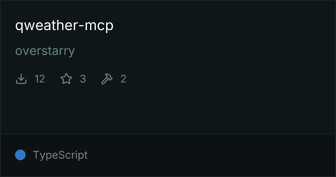 qweather-mcp by overstarry | Glama