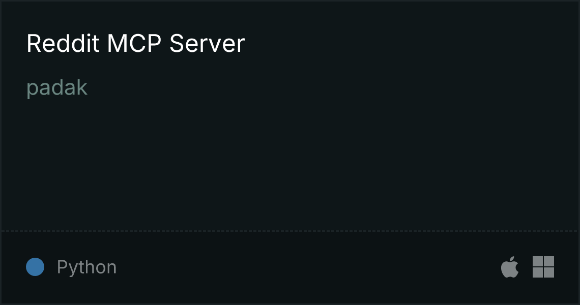 Reddit MCP Server by padak | Glama