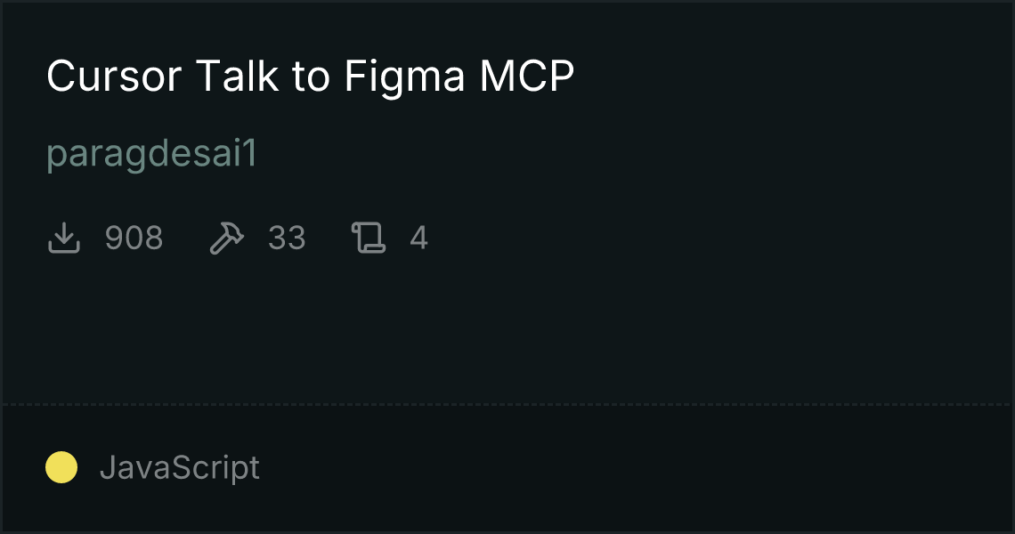Cursor Talk to Figma MCP by paragdesai1 | Glama