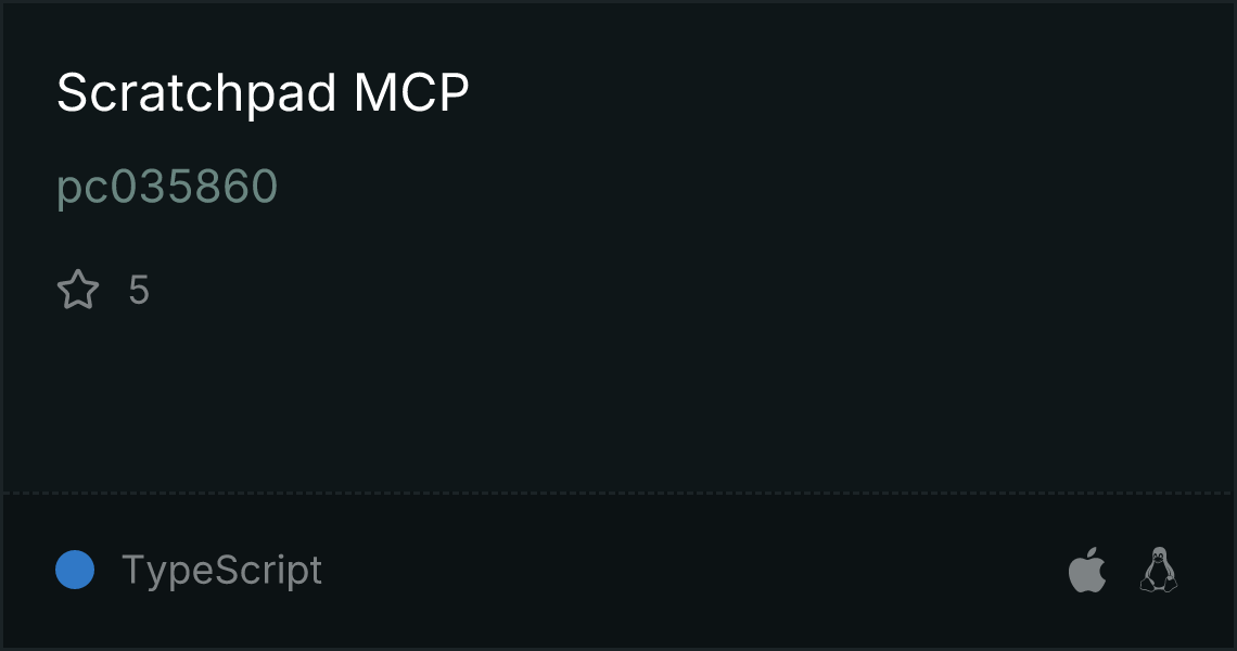 Scratchpad MCP | Glama