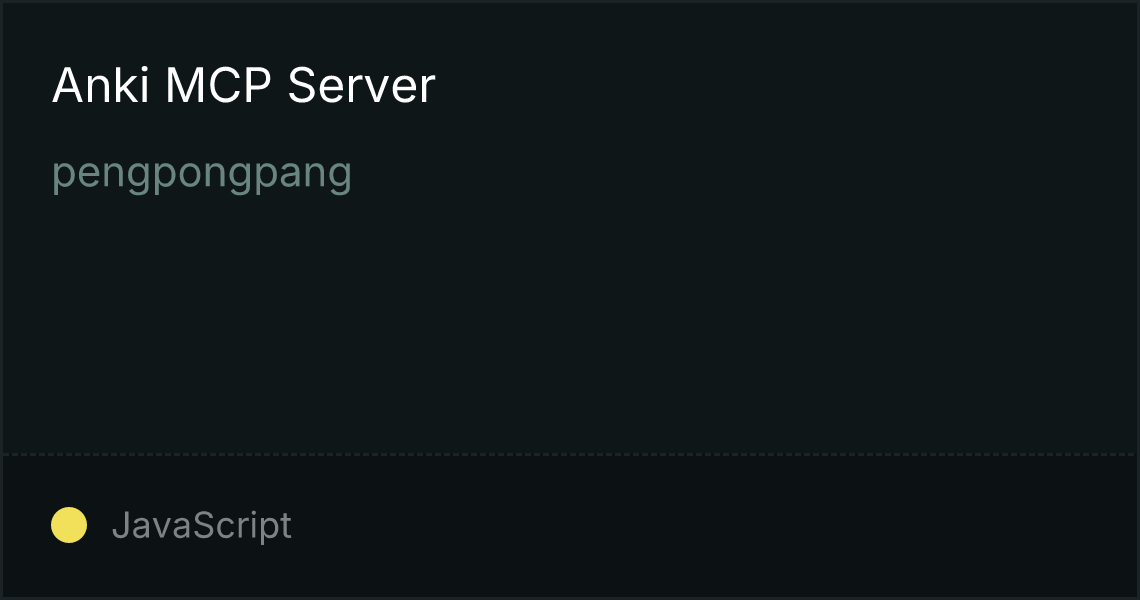 Schema | Anki MCP Server | Glama