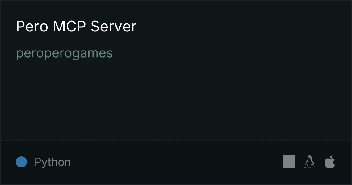 Pero MCP Server | Glama