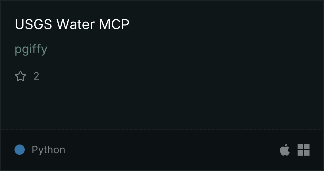 USGS Water MCP by pgiffy | Glama