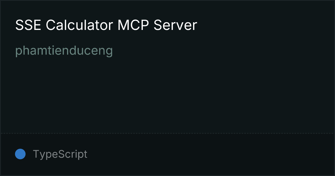 Score | SSE Calculator MCP Server | Glama