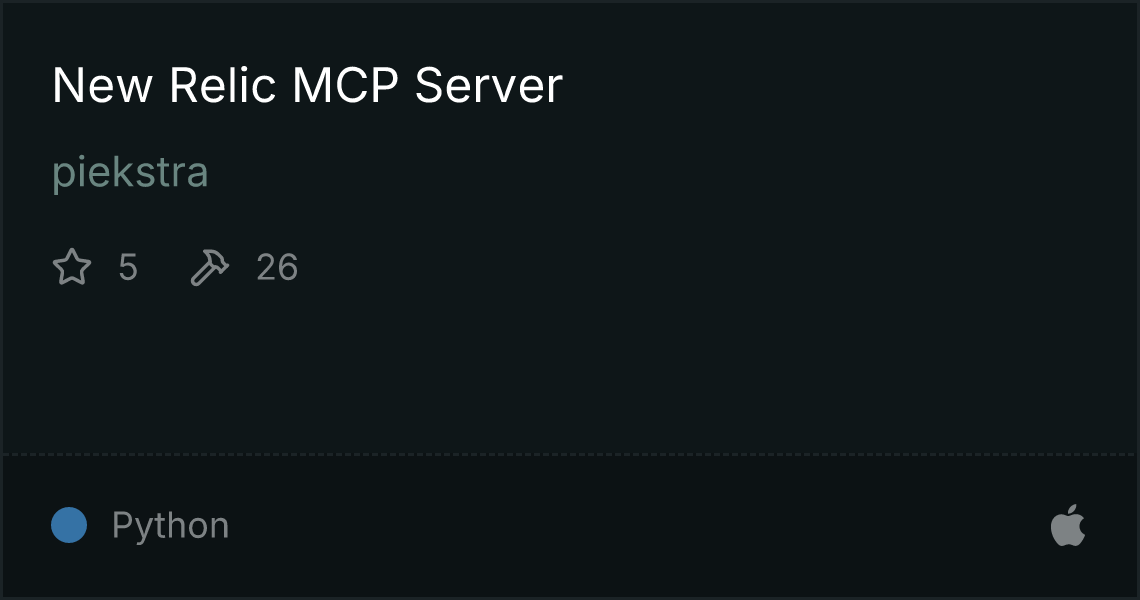 New Relic MCP Server | Glama