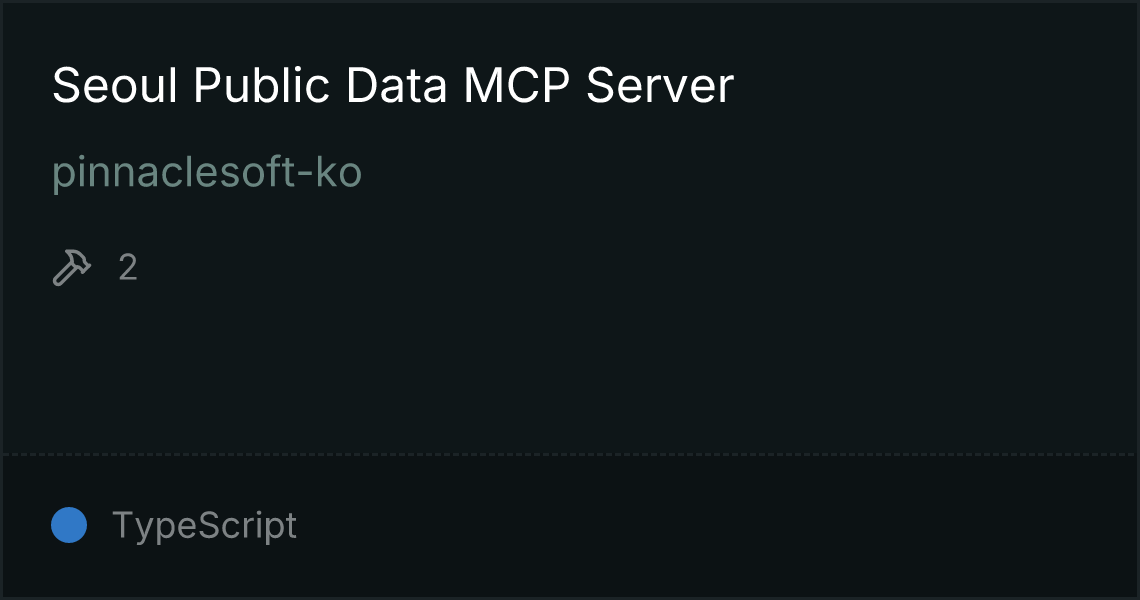 KoreaSeoulSubwayStatus - Seoul Public Data MCP Server | Glama