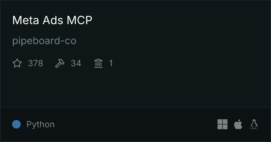 Meta Ads MCP by pipeboard-co | Glama