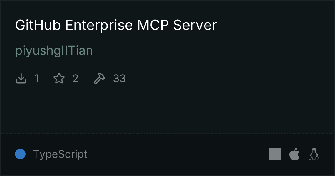GitHub Enterprise MCP Server | Glama