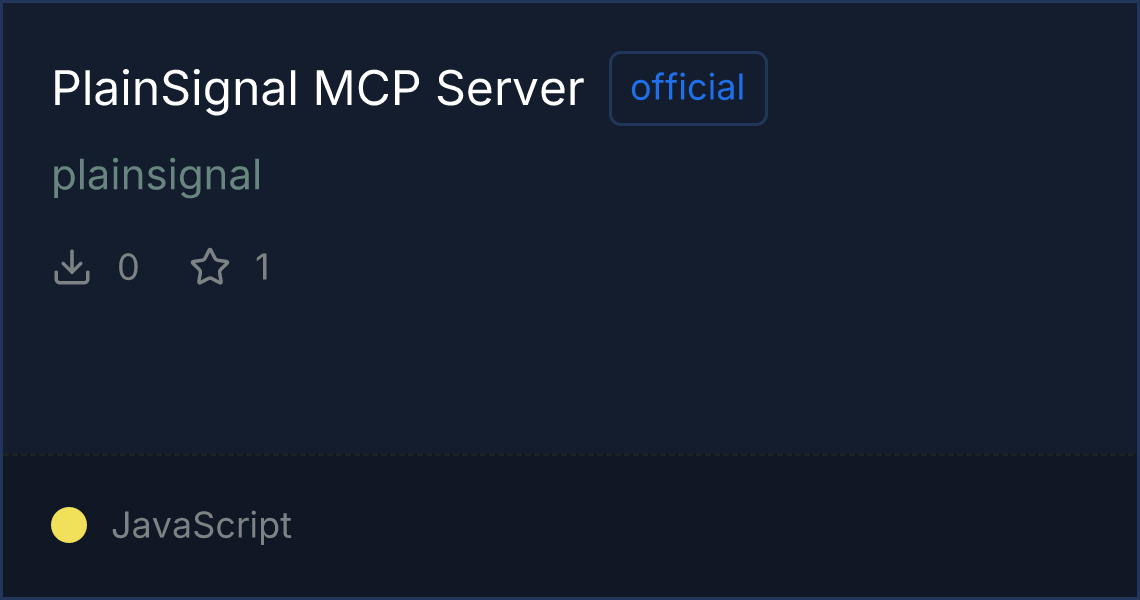 PlainSignal MCP Server | Glama