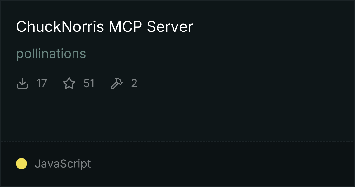ChuckNorris MCP Server | Glama